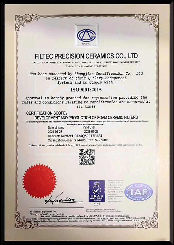 FILTEC PRECISION CERAMICS CO., LTD.